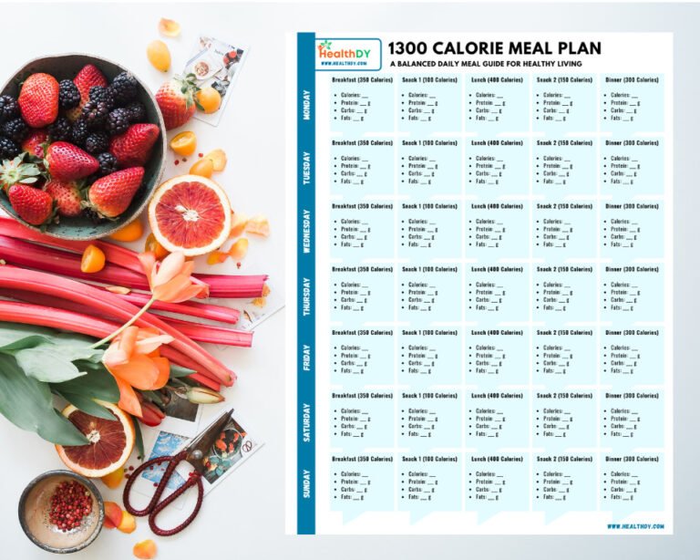 1300 Calorie Meal Plan: Your Guide to Healthy Eating